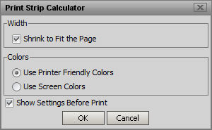 Strip Calculator Menu Options