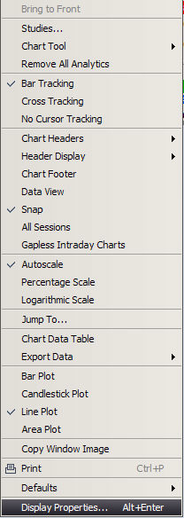 Set Chart Display Properties