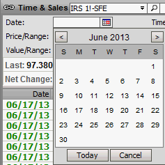 Filter Time & Sales Data